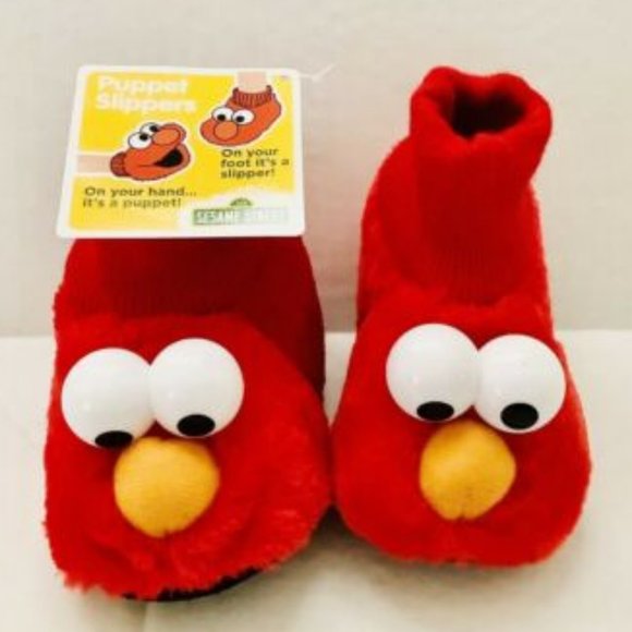 Sesame Street | Shoes | Elmo Sesame Street Sock Top Puppet Slippers Red ...